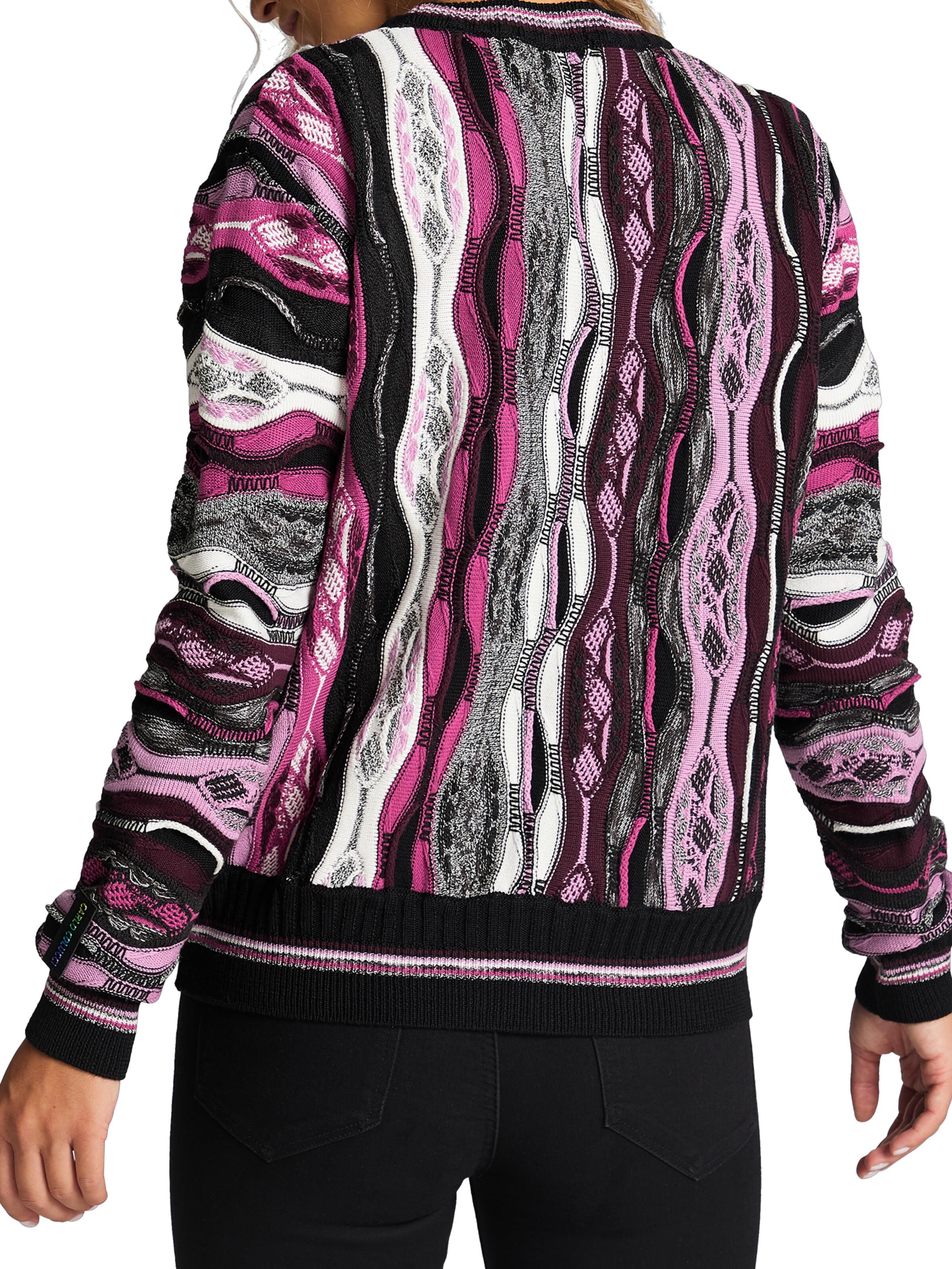 Women jacquard sweater | Anthracite / Violet | XL/42 | DAH Women jacquard sweater | Anthracite / Violet | XL/42 | DAH