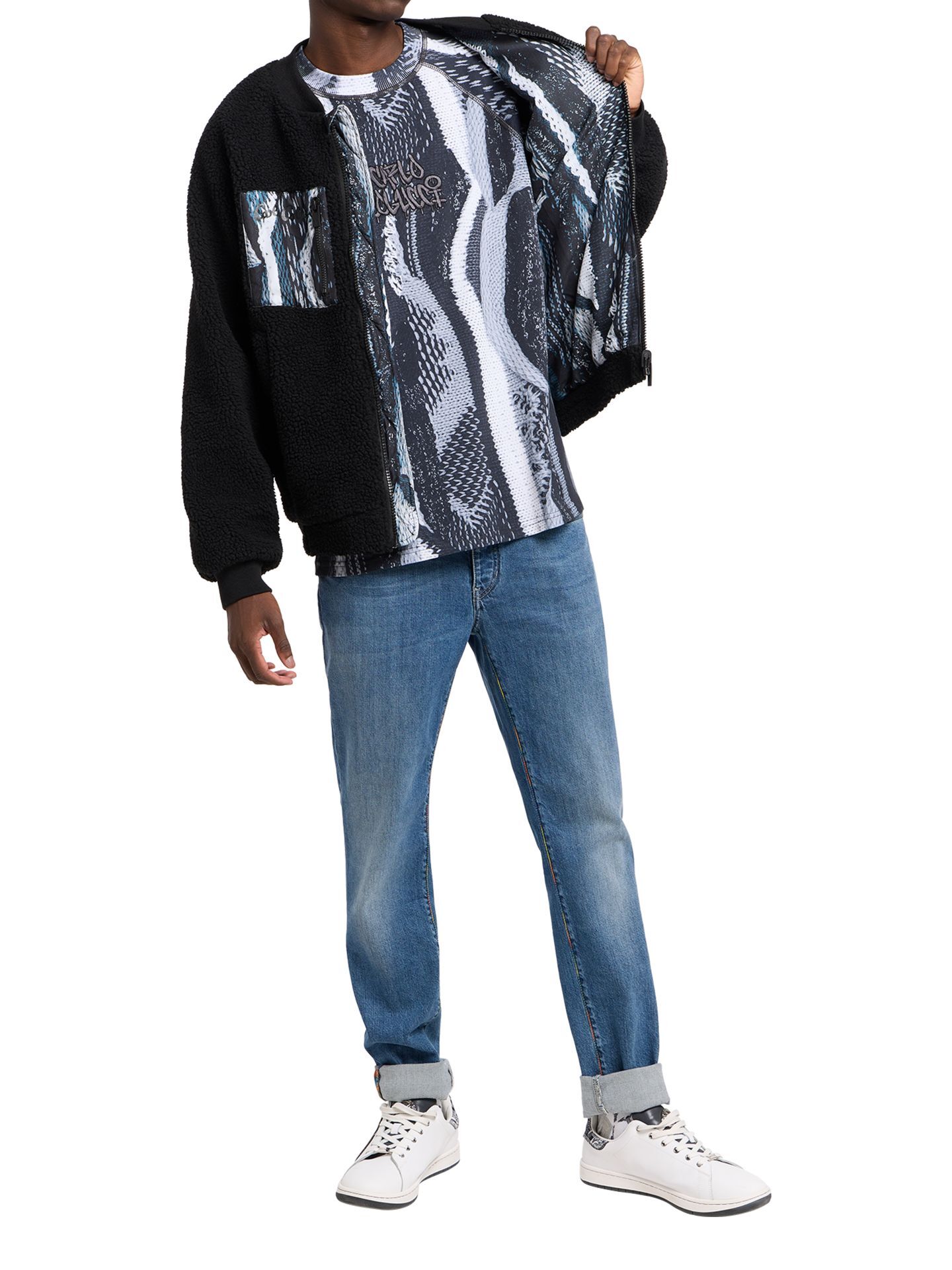 Reversible teddy jacket - Zoom in | Black | XL | CC-C8602-201-XL