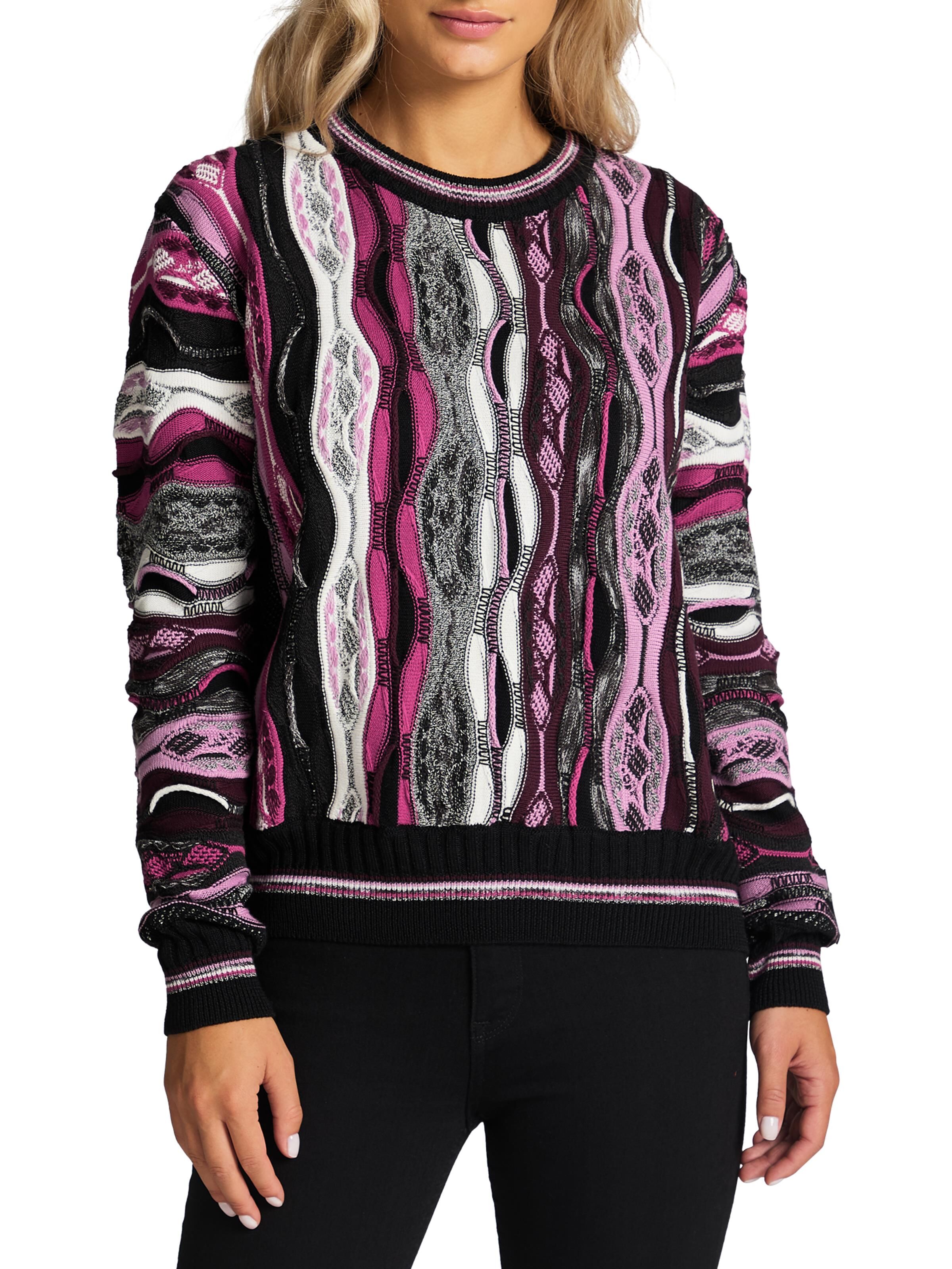 Women jacquard sweater | Anthracite / Violet | XL/42 | DAH Women jacquard sweater | Anthracite / Violet | XL/42 | DAH