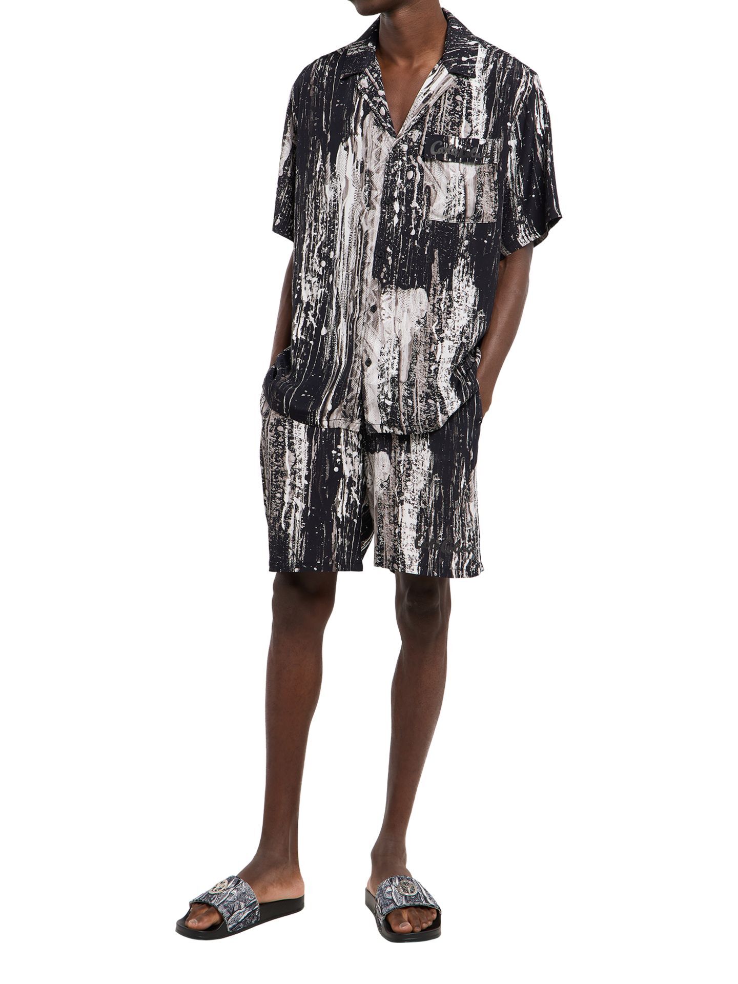 Printed shirt - AI DRIP KNIT | Black | L | CC-C4753-201-L