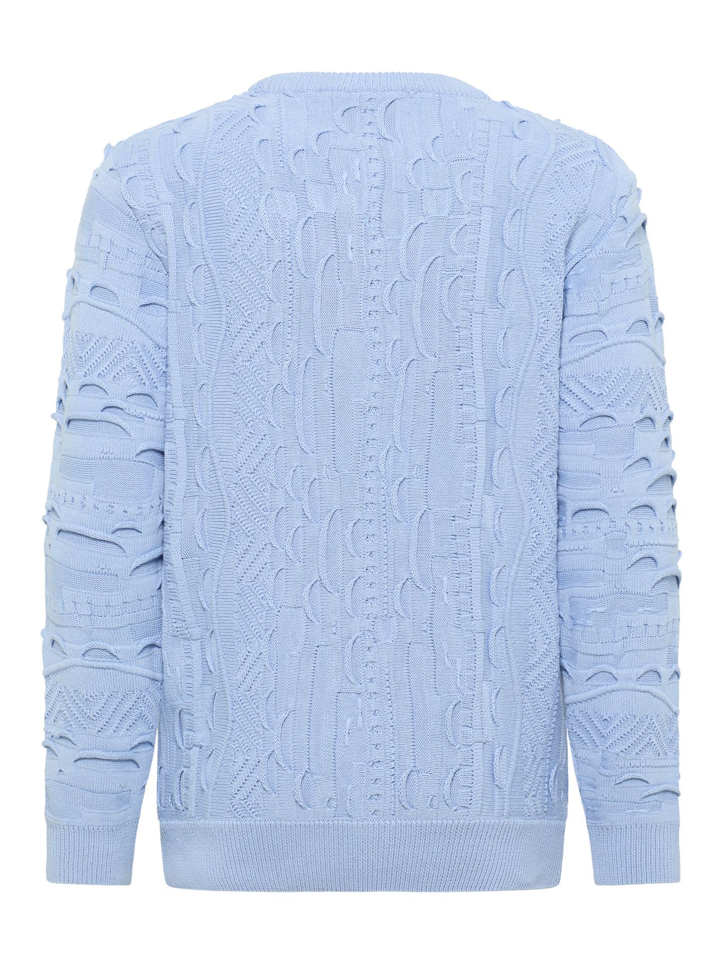Plain colored knit sweater | Light blue | XXL | CC-C9016-15-XXL
